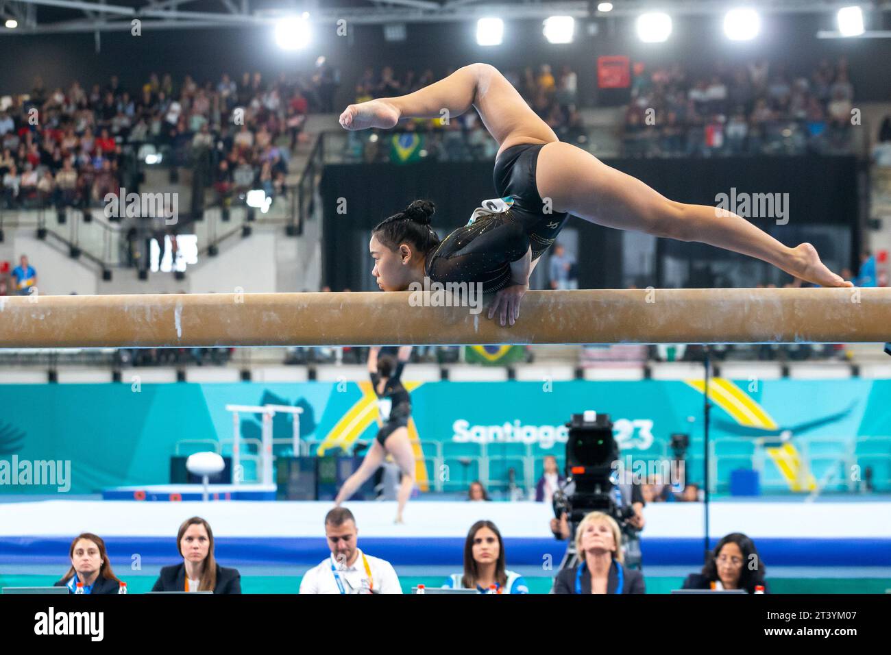 Santiago, Chile. 23rd Oct, 2023. Aurelie Tran of Canada (13) competes ...