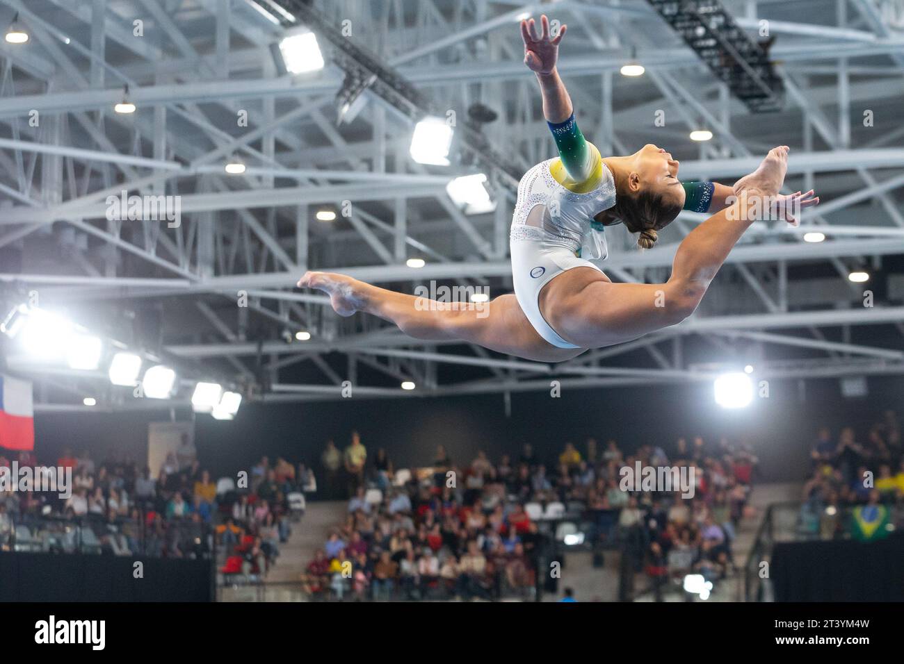 Santiago, Chile. 23rd Oct, 2023. Flavia Saraiva of Brazil (9) competes ...
