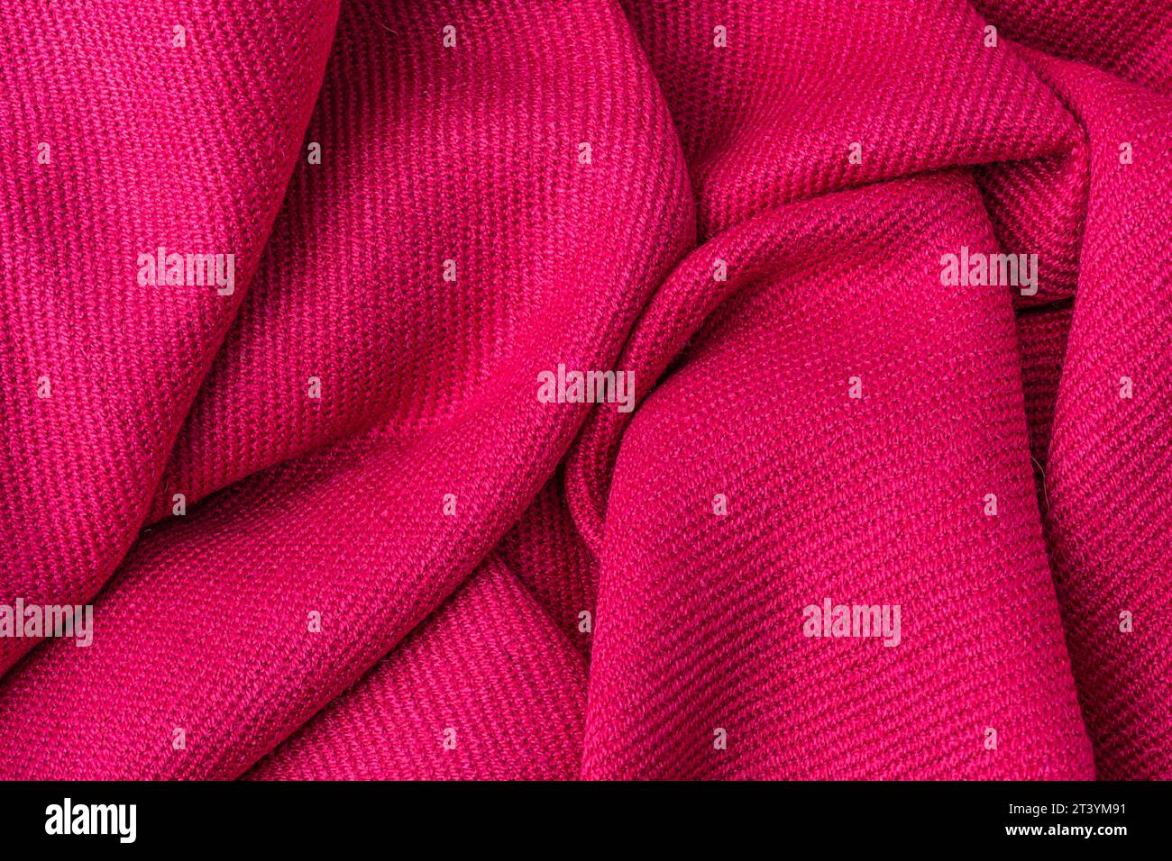 wrinkled pink fabric texture background close-up Stock Photo - Alamy