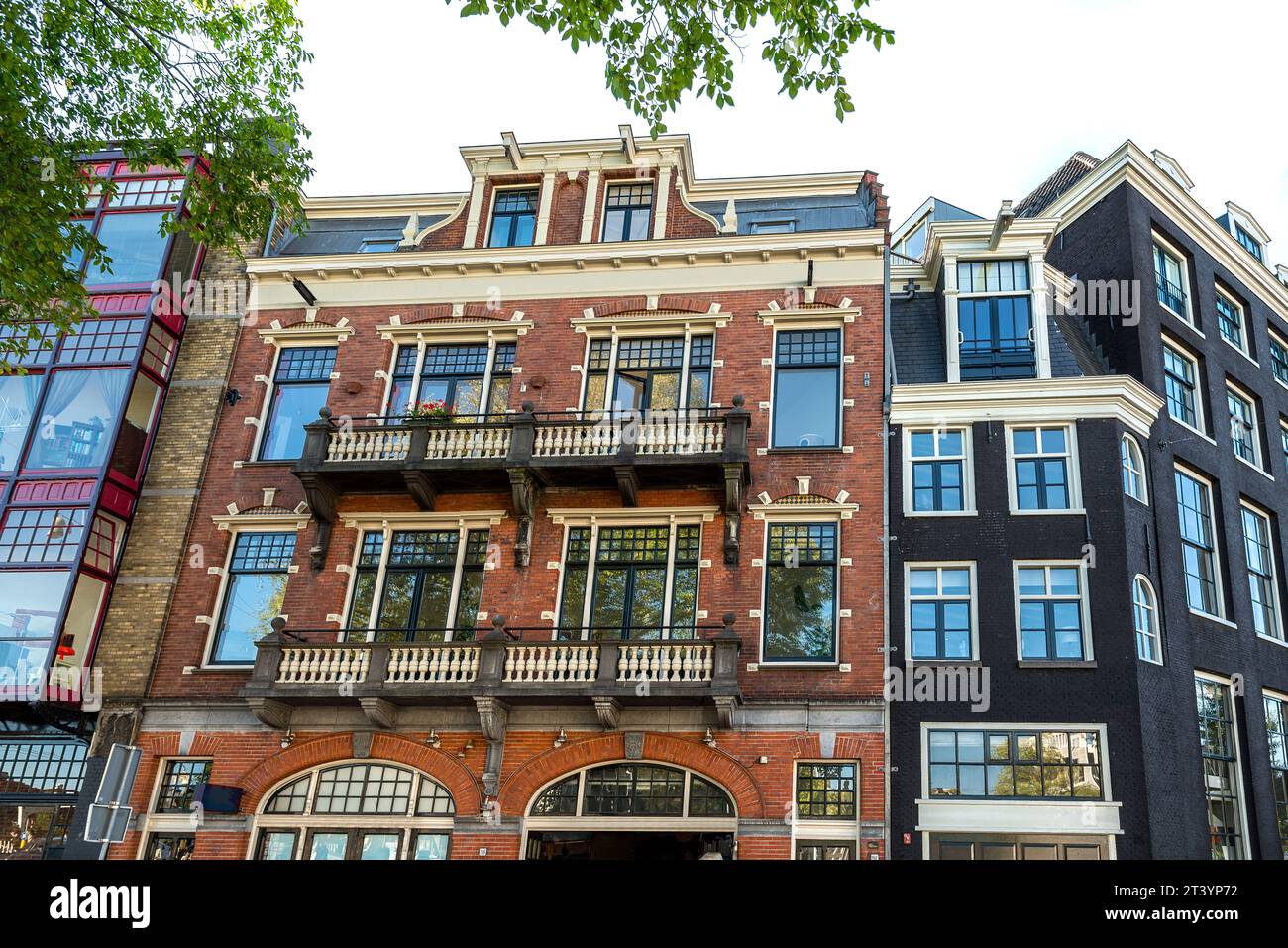 Traditional Dutch Baroque and Gothic old architecture in Amsterdam from ...