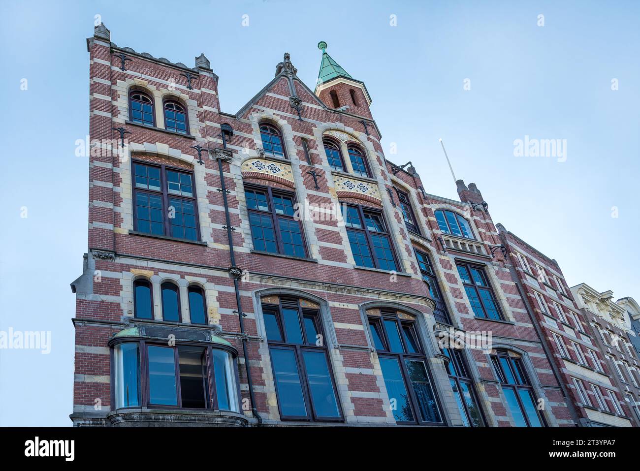 Traditional Dutch Baroque and Gothic old architecture in Amsterdam from ...