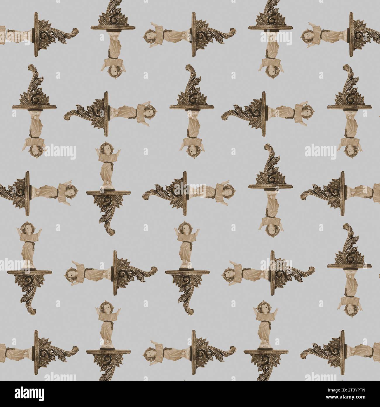 Child jesus object motif pattern in warm pale colors background Stock ...