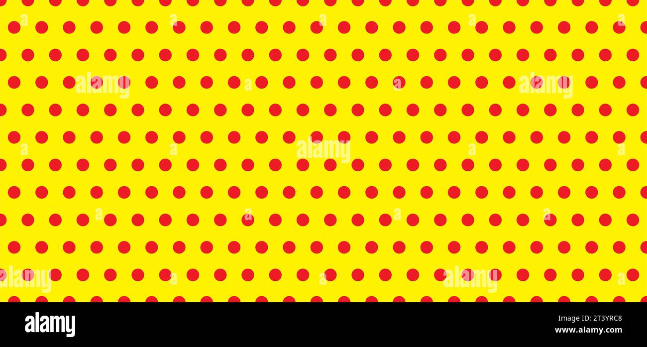 Yellow, red polka dot point pattern. Dotted, pop art background. dot ...