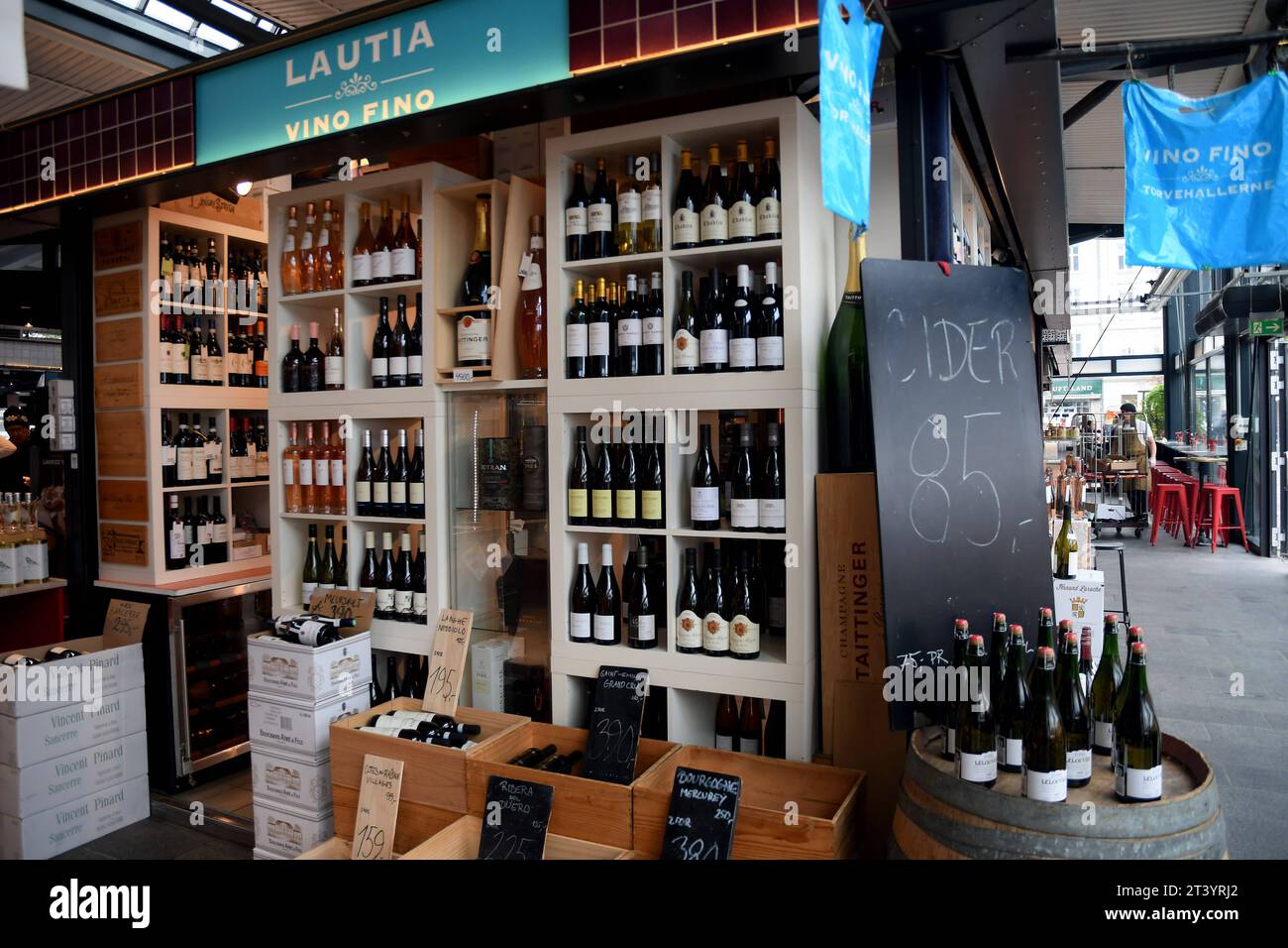 Copenhagen, Denmark /27 October. 2023/.Various kind of wine bottles on ...