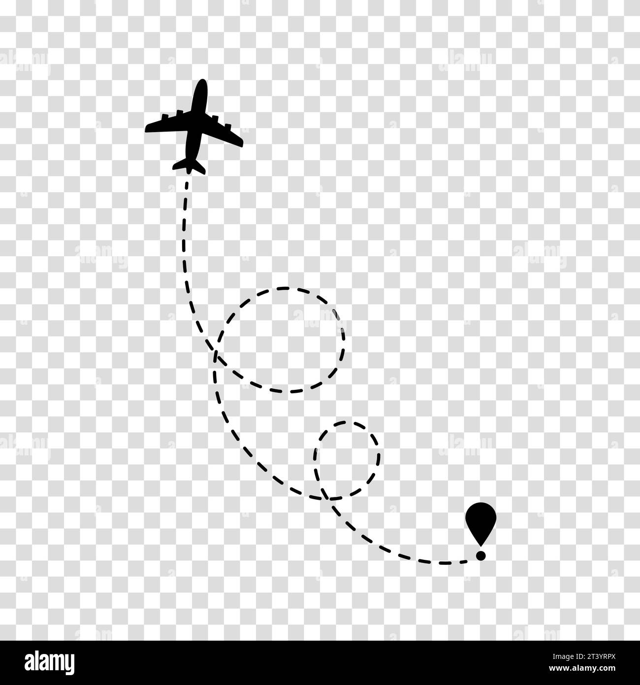 Airplane route plane path. Travel concept. Dotted path airplane ...