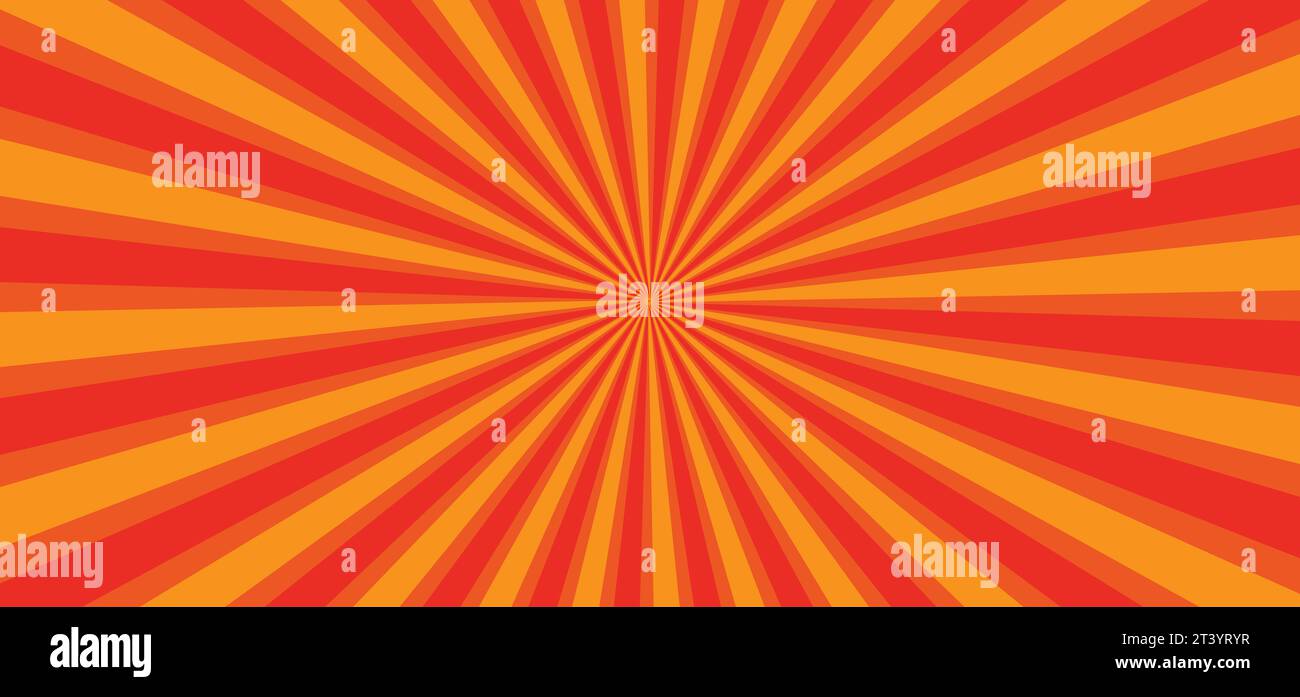 Yellow orange rays banner. Ray star burst background or television ...