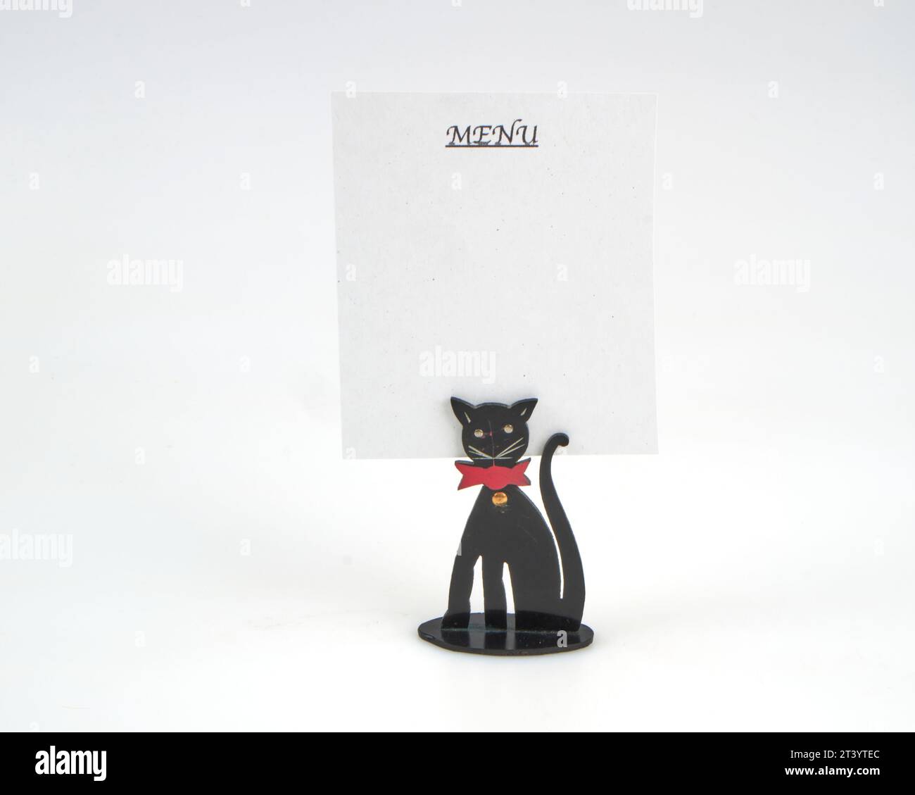 Vintage 1930s art deco celluloid black cat menu photograph busin hi-res ...