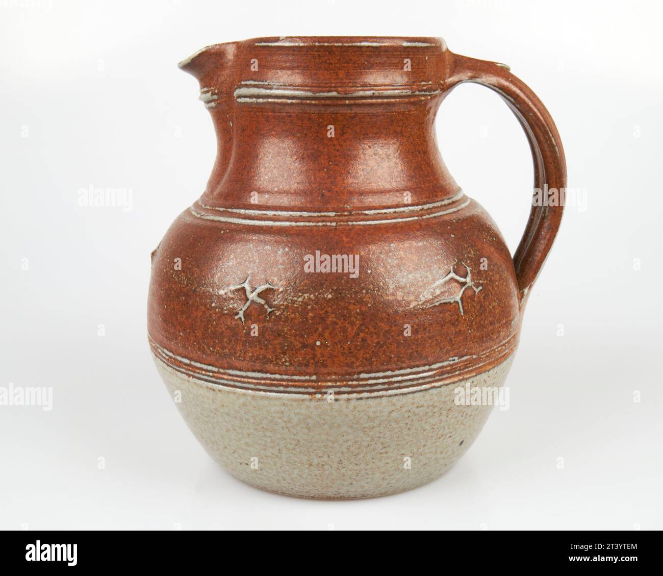 Unusual 1970s Winchcombe Studio Pottery salt glazed stoneware jug by ...