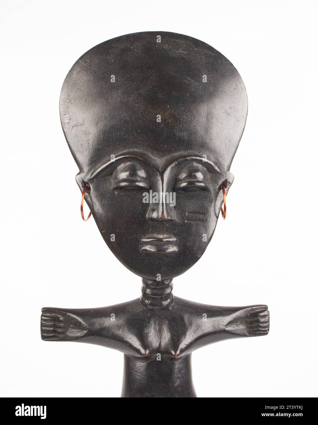 Vintage 20thc. African tribal Ashanti wooden Akuaba female fertility ...