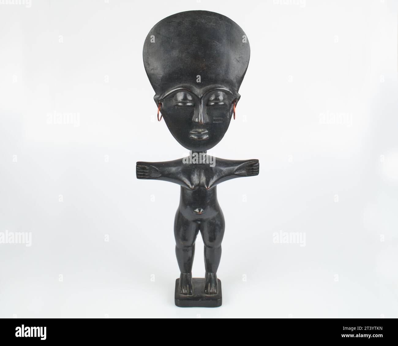 Vintage 20thc. African tribal Ashanti wooden Akuaba female fertility ...