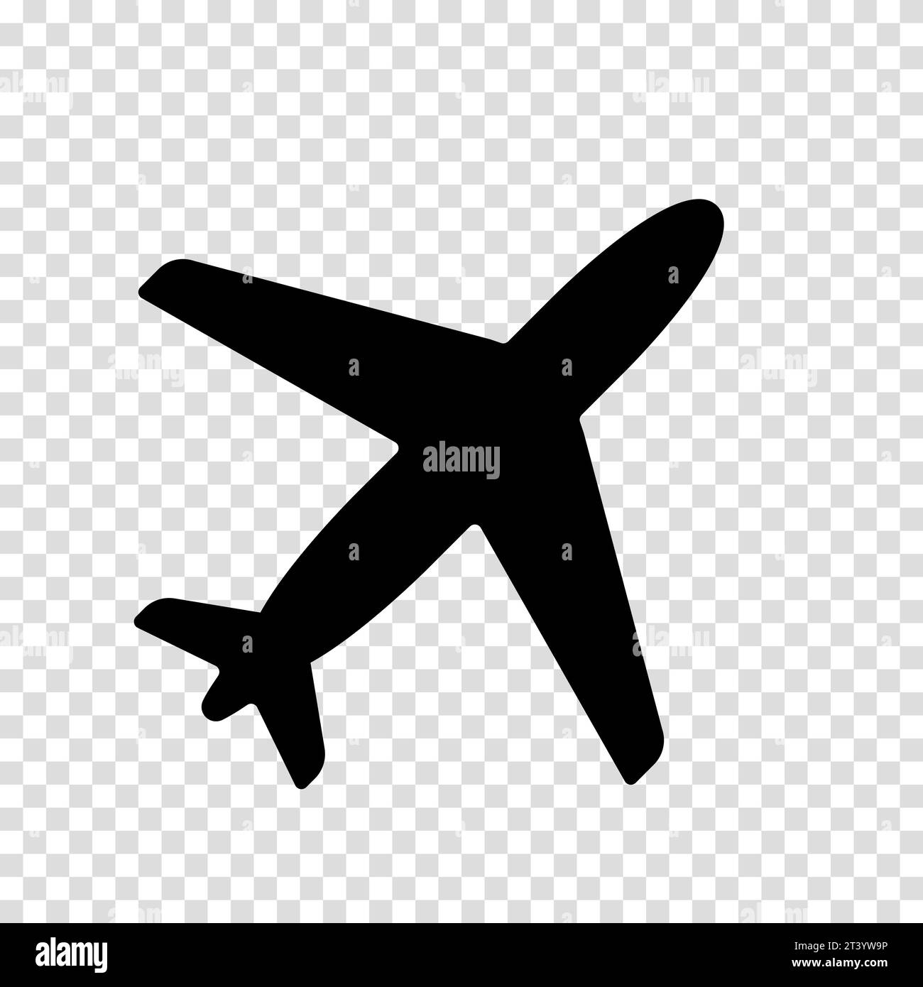 Airplane sign icon on a transparent background Stock Vector Image & Art ...