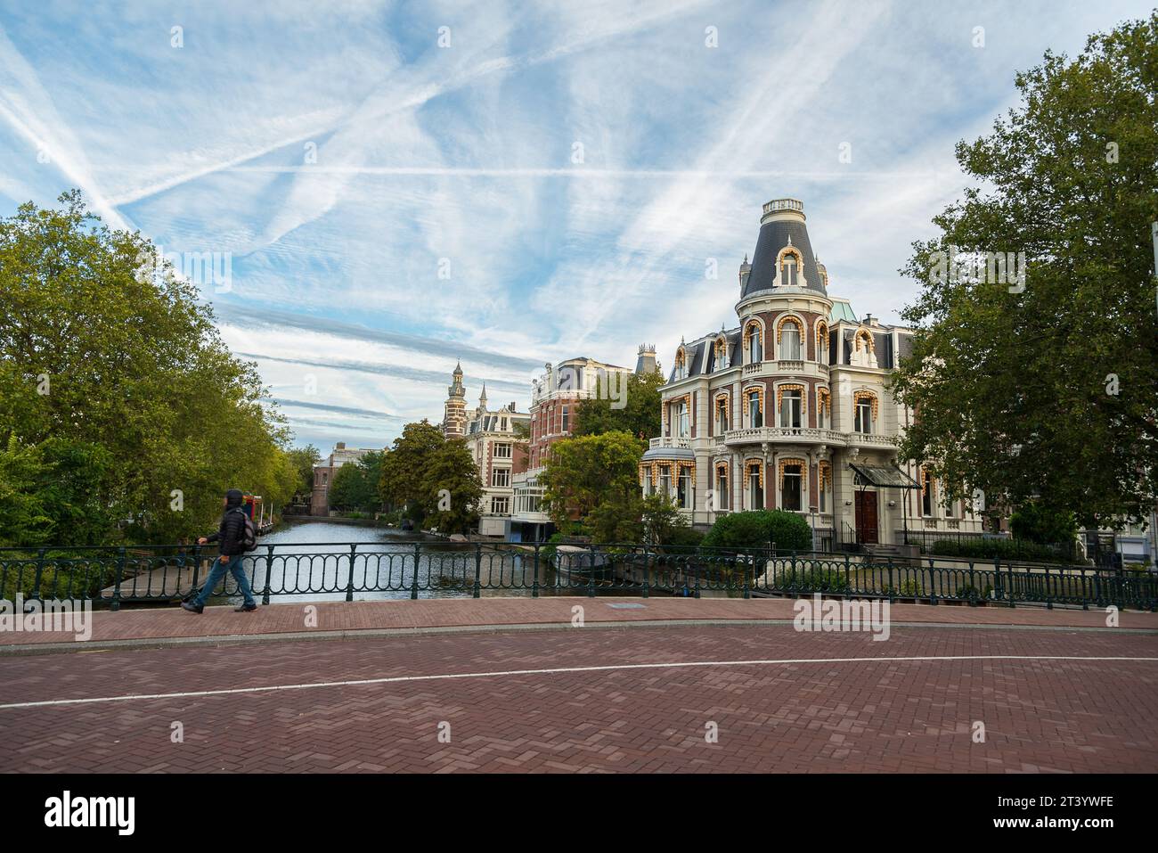 Traditional Dutch Baroque and Gothic old architecture in Amsterdam from ...