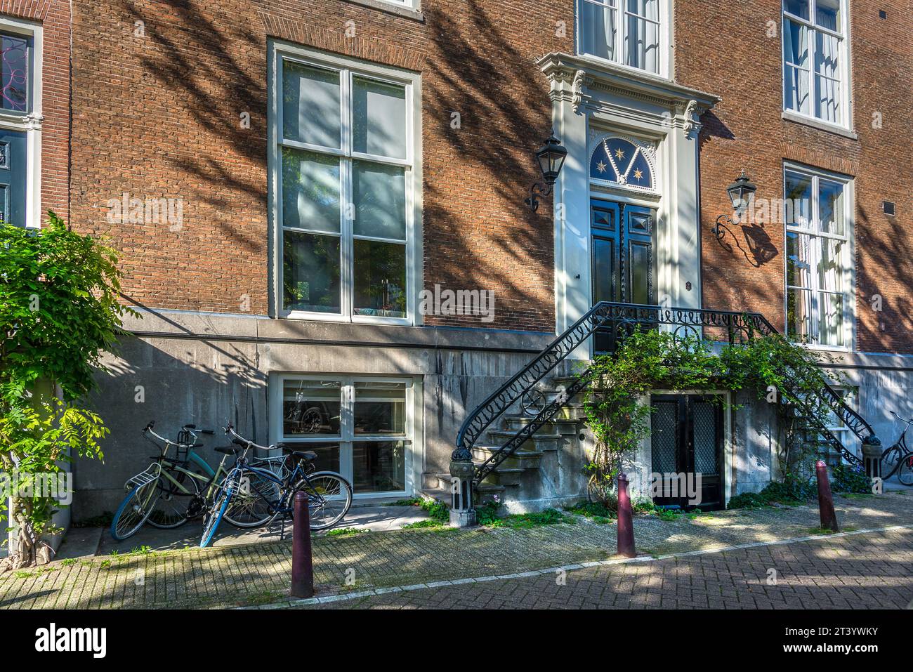 Traditional Dutch Baroque and Gothic old architecture in Amsterdam from ...