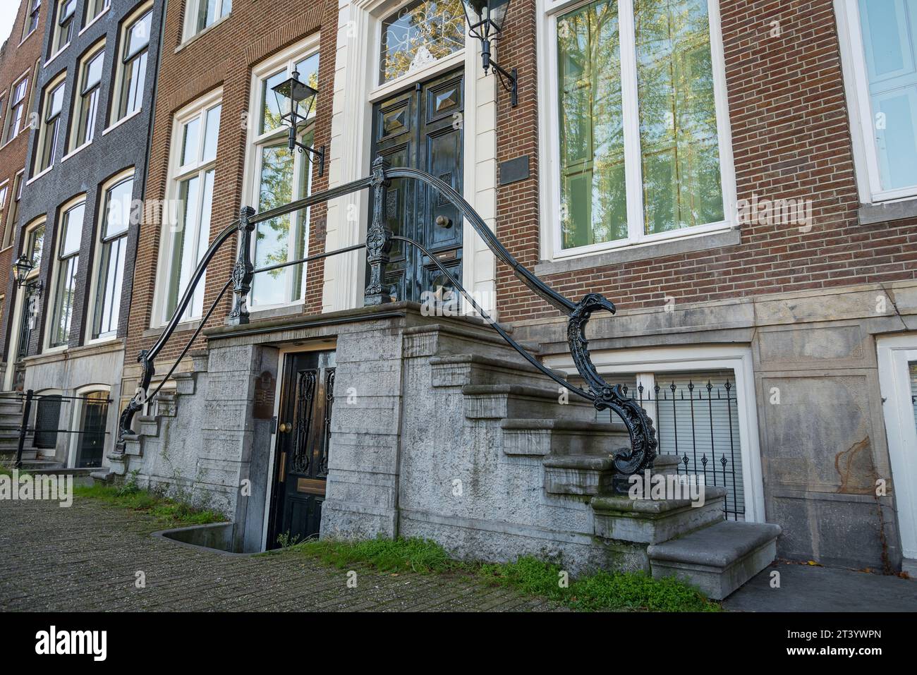 Traditional Dutch Baroque and Gothic old architecture in Amsterdam from ...