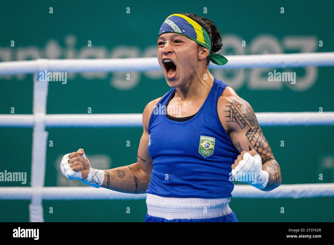 Santiago, Chile. 27th Oct, 2023. Victory of Beatriz Ferreira in the ...