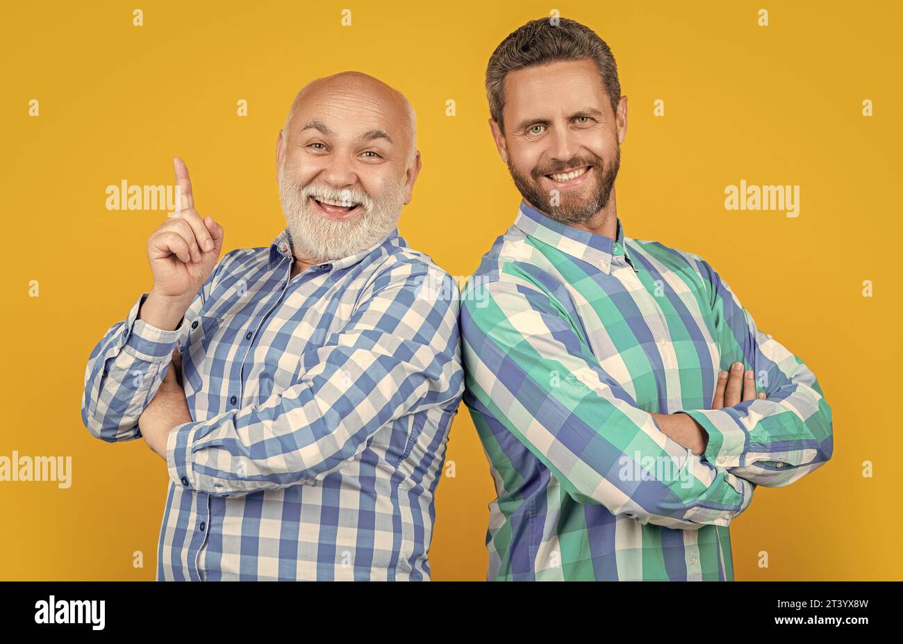 two generation family men in studio, inspired. two generation family ...