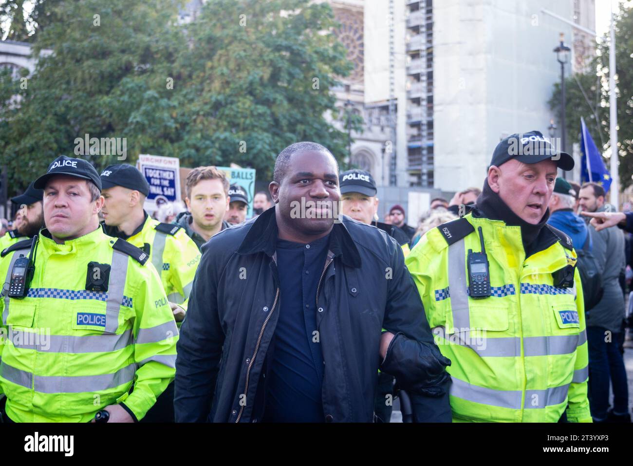 MP David Lammy outside the Houses of Parliament, London for the Letwin ...