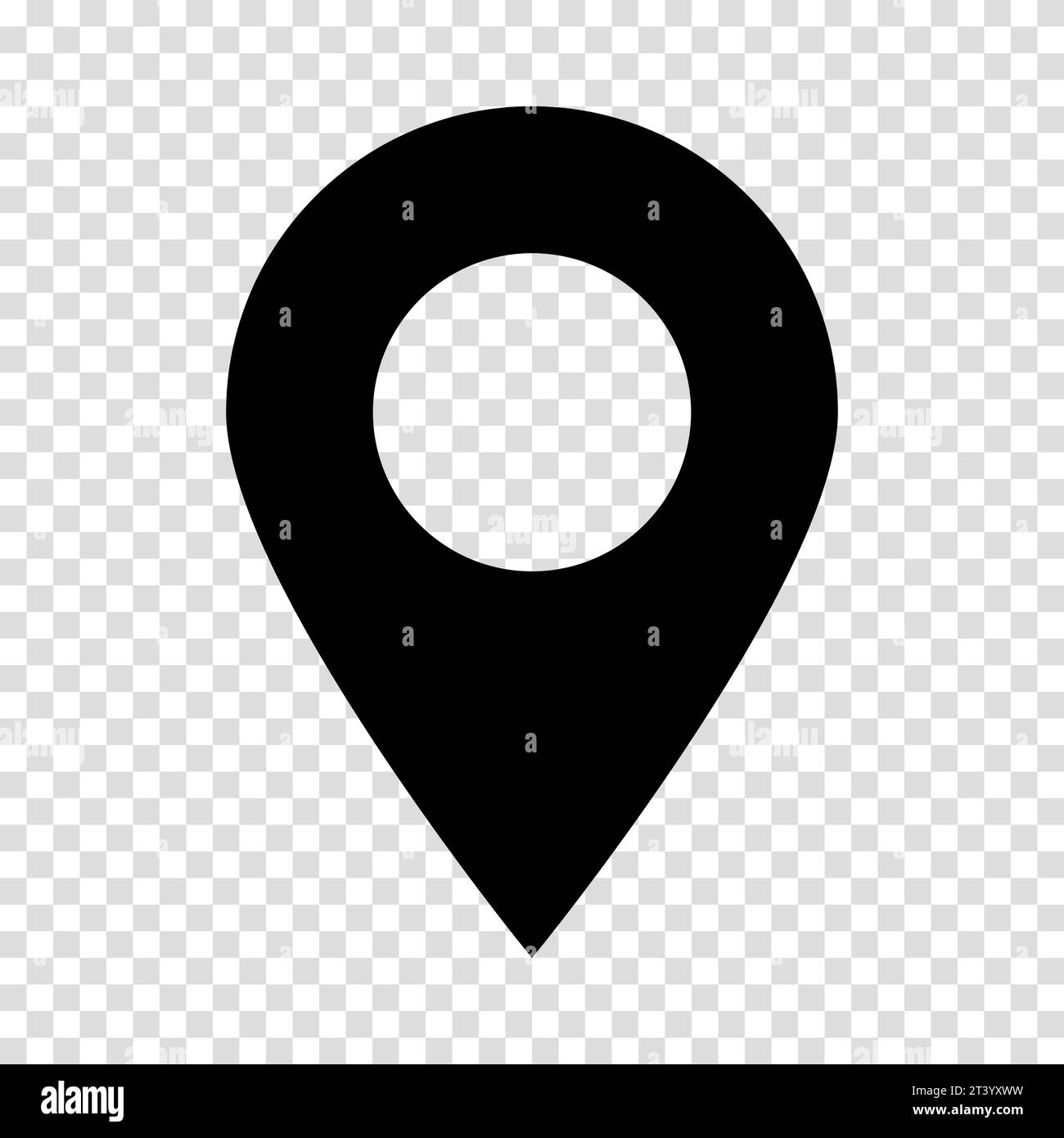 Location pin map icon. Flat design. Vector illustration sign on a ...
