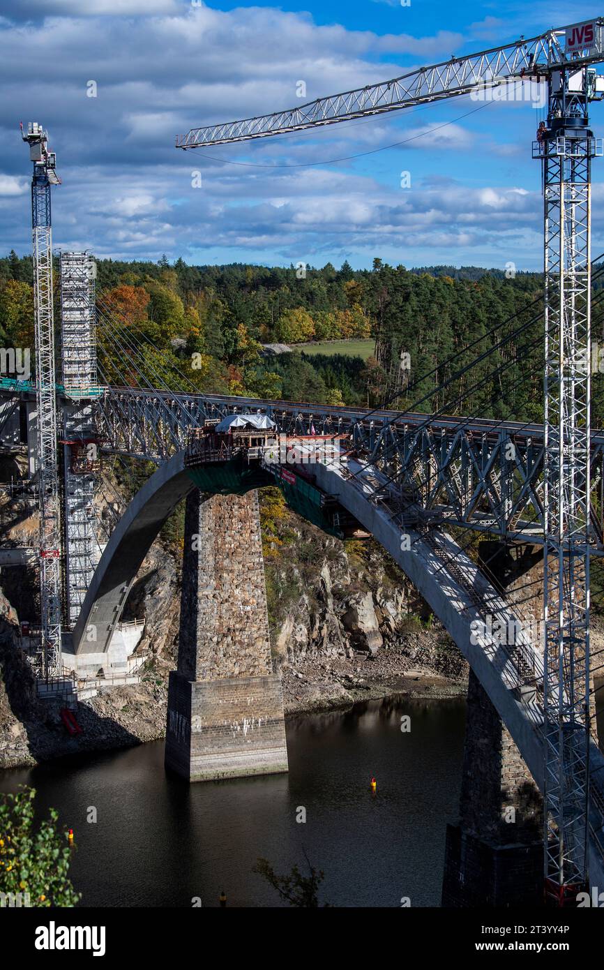 Cervena Nad Vltavou, Czech Republic. 27th Oct, 2023. Construction of ...