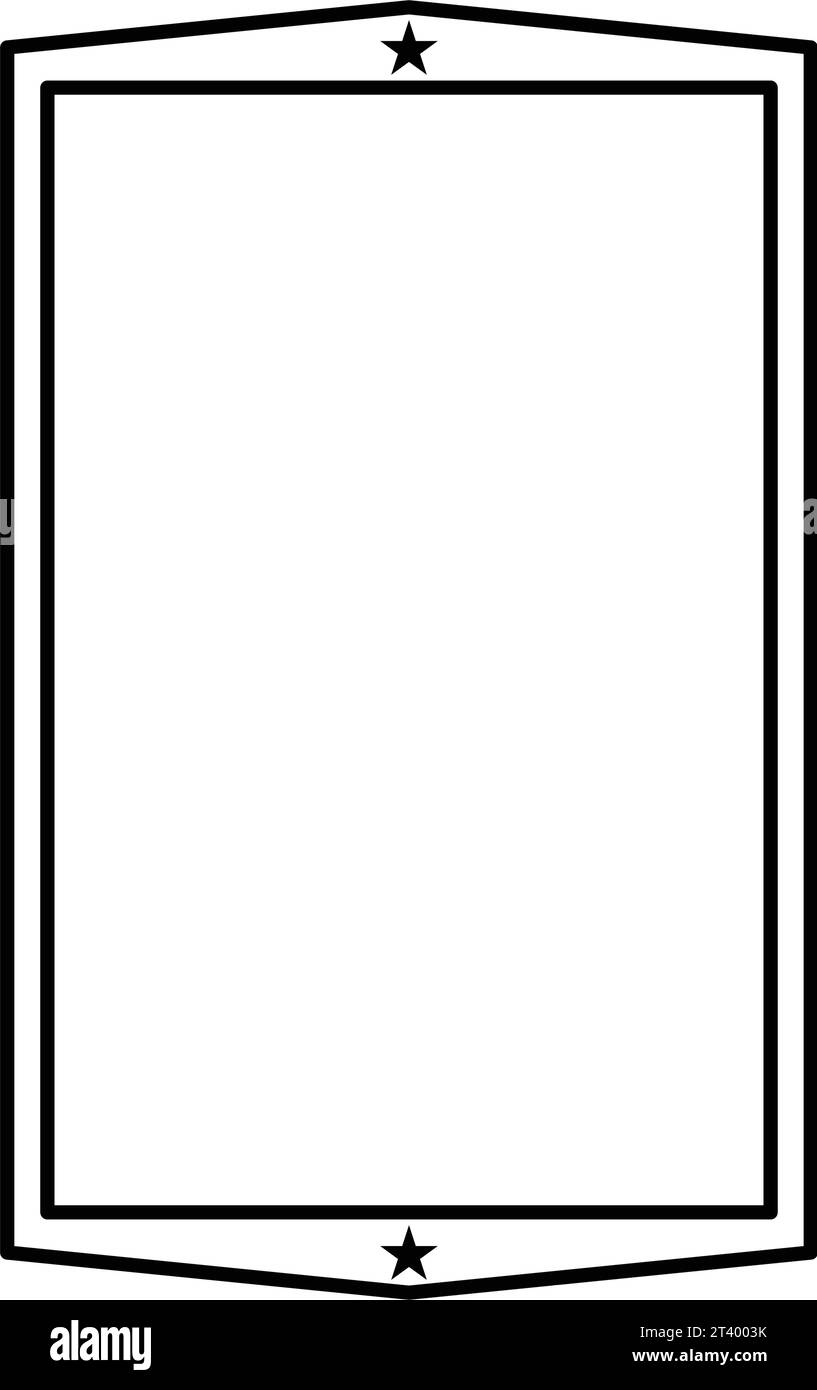 Star frame border vertical abstract outline shape icon for decorative ...