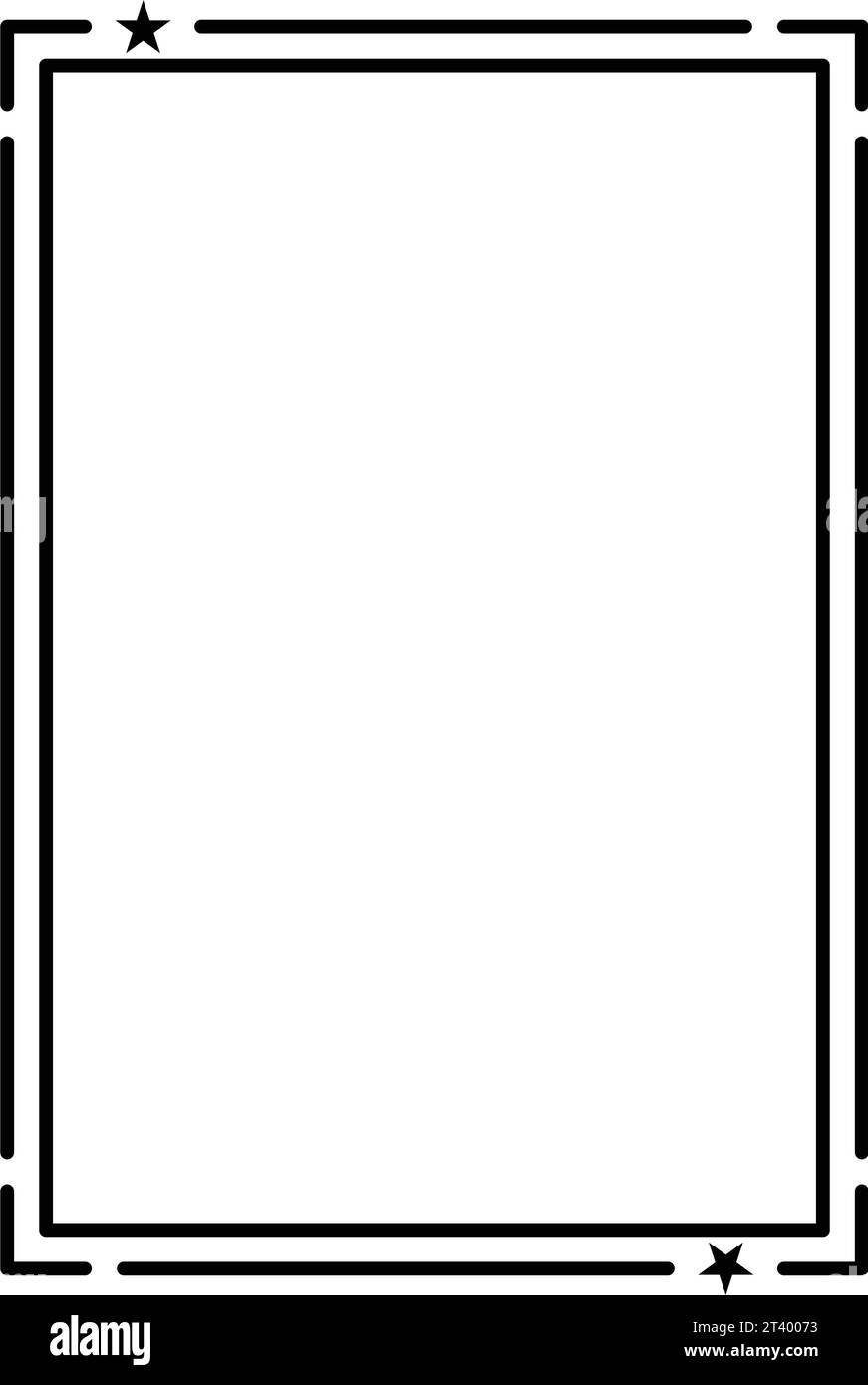 Star frame border vertical abstract outline shape icon for decorative ...