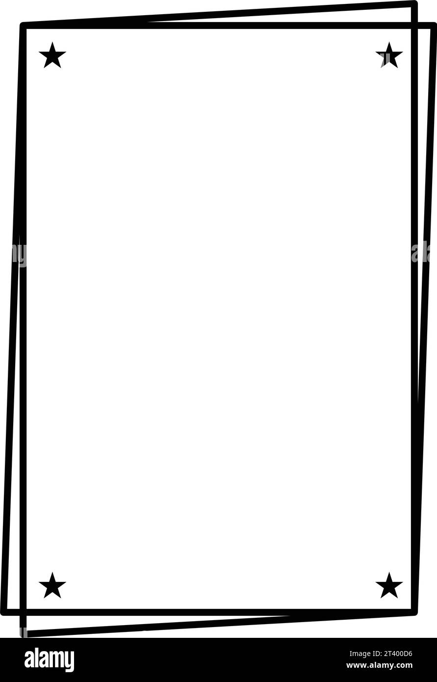 Star frame border vertical abstract outline shape icon for decorative ...