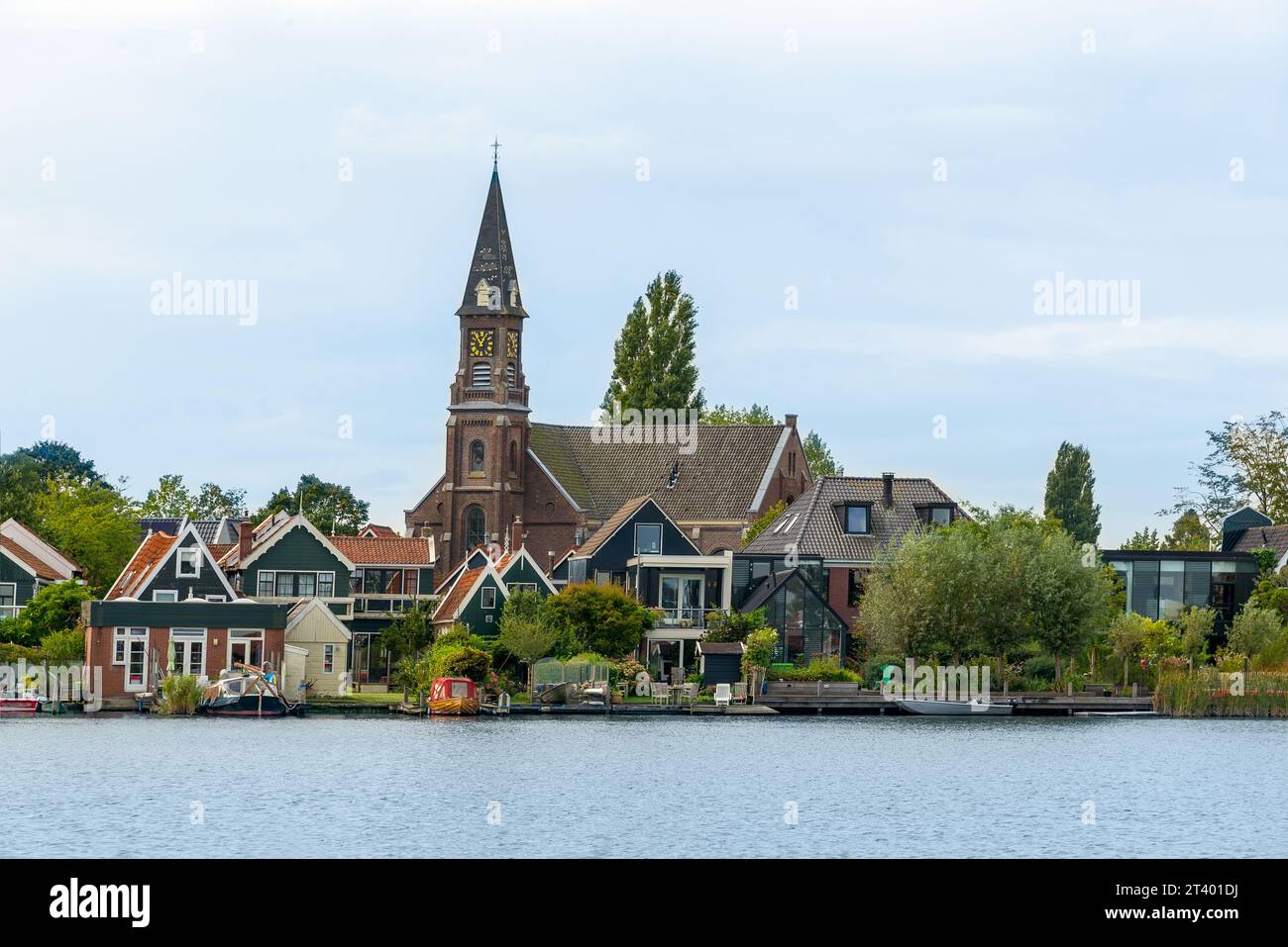 Traditional village architecture in Netherland. Colonial countryside ...