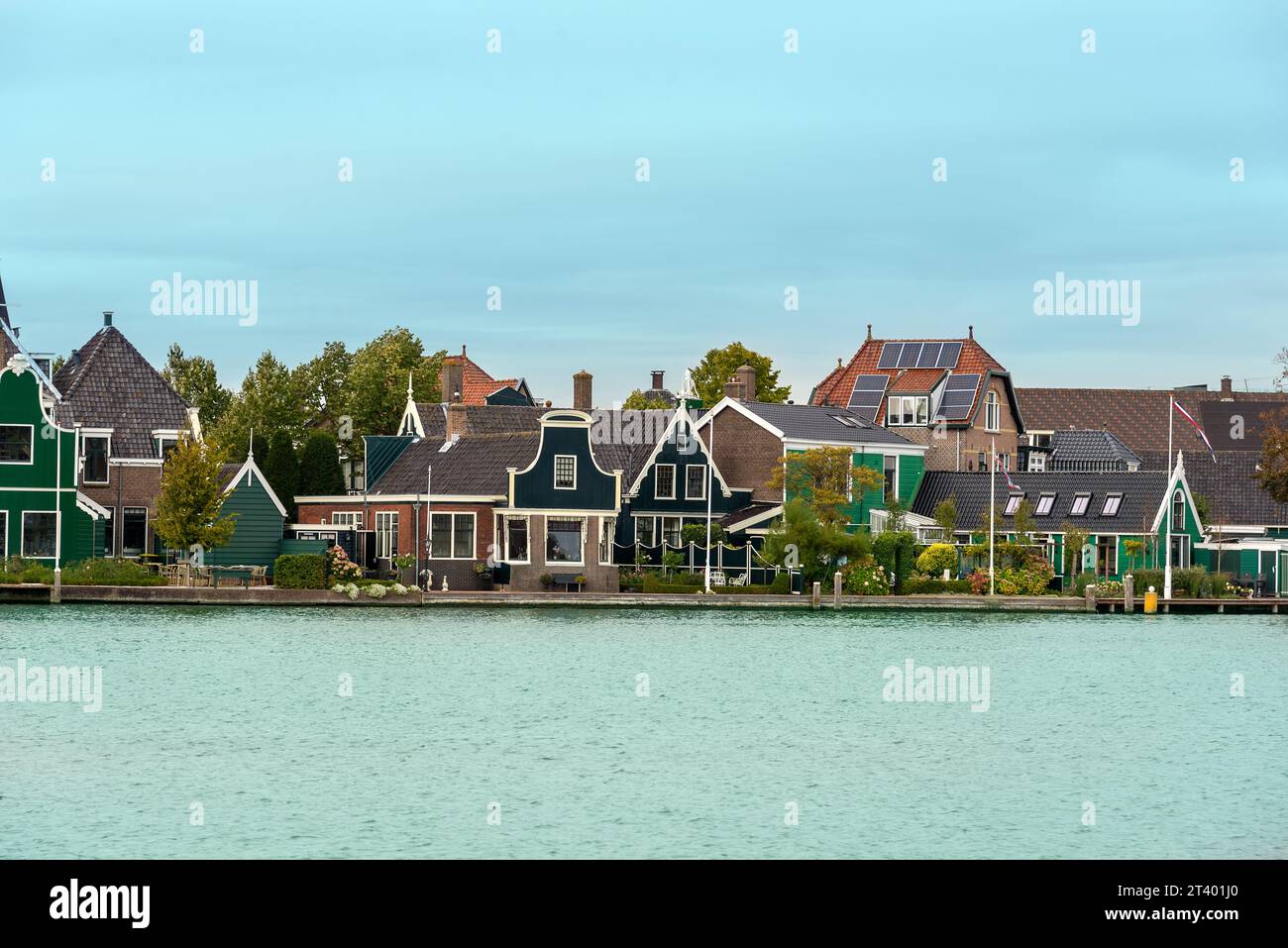 Traditional village architecture in Netherland. Colonial countryside ...