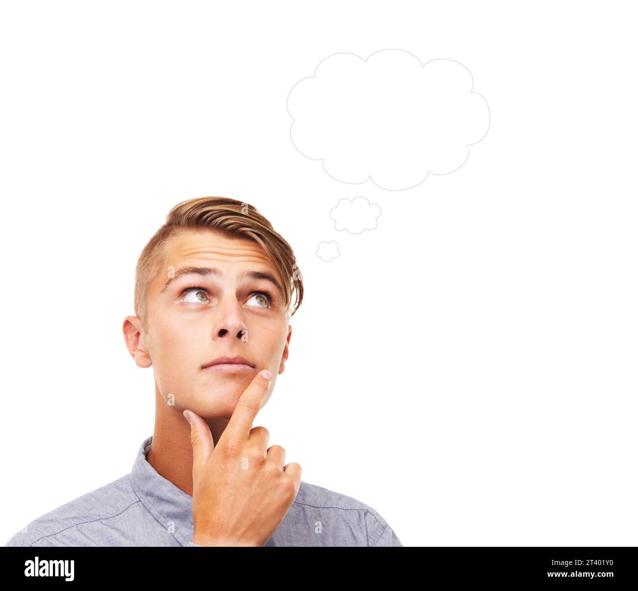 Question, doubt and thinking with man, inspiration and problem solving ...