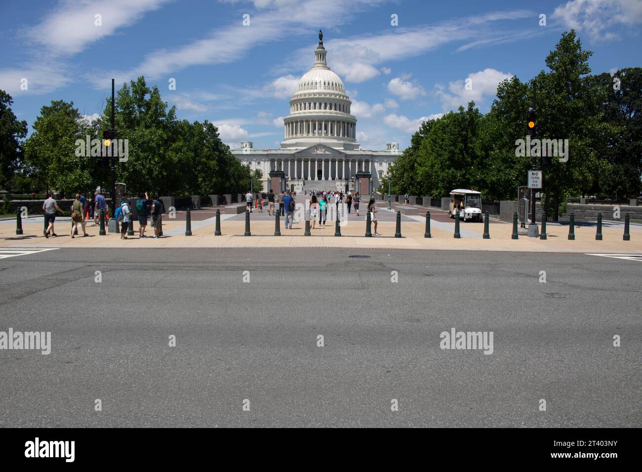 Building of National Congress Capitol Building in distance with trees ...