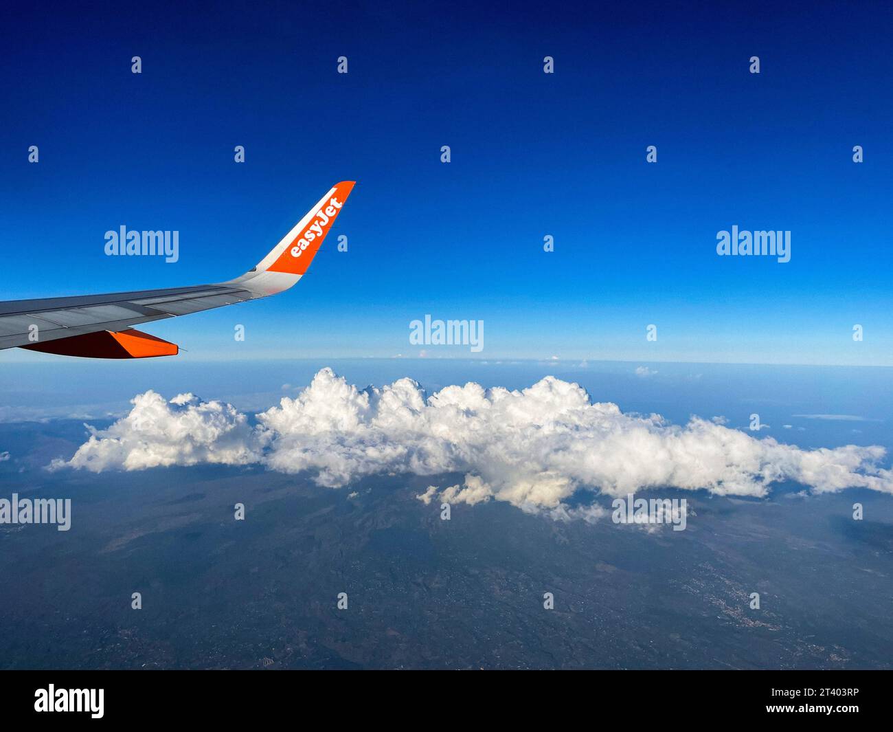Italy, Sicily, view from the plane, Etna Volcano Stock Photo - Alamy