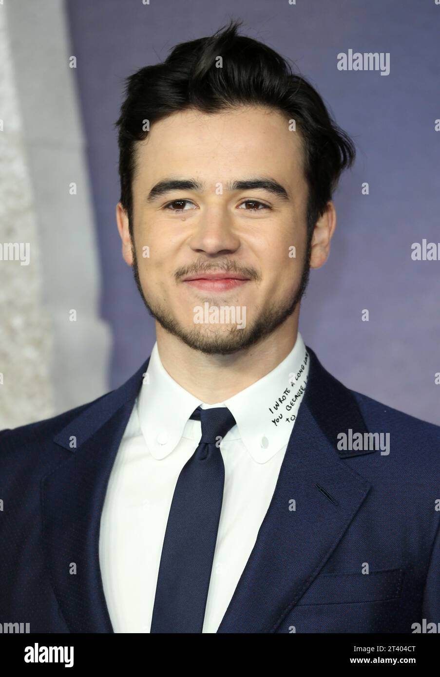Keean Johnson attends the World Premiere of "Alita: Battle Angel" held ...