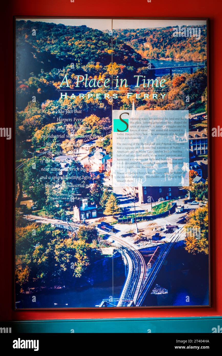 Interpretive sign, Harpers Ferry National Historic Park, West Virginia ...