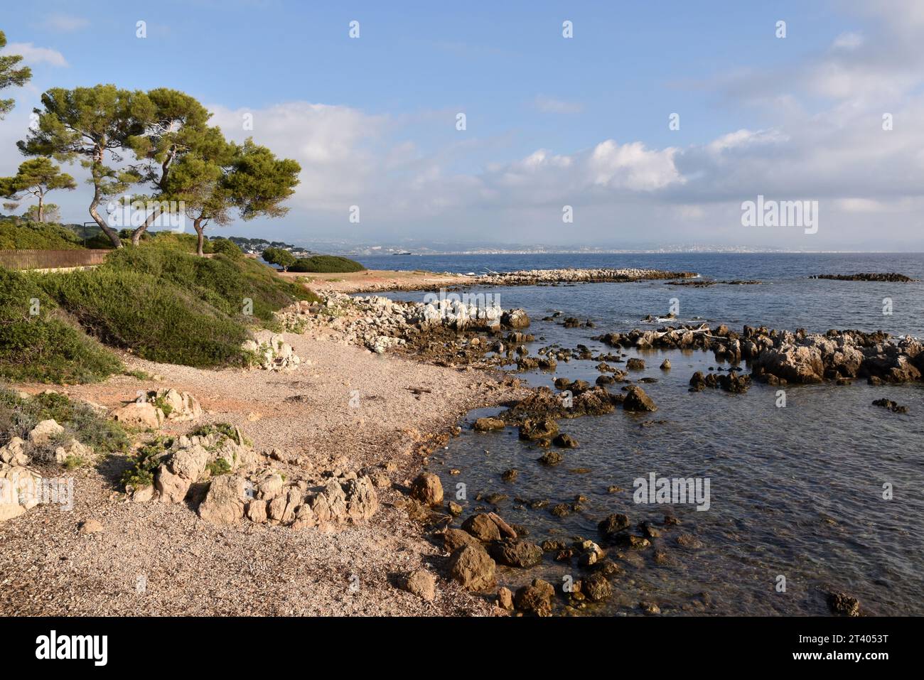 France, french riviera, Cap d'Antibes, the tip of the Garoupe bordered ...