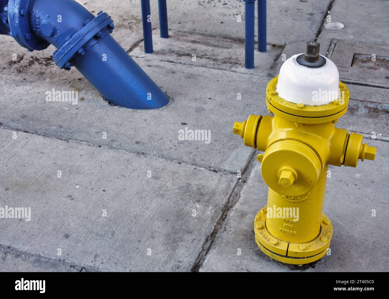 Fire Hydrant and utility pipe Stock Photo - Alamy