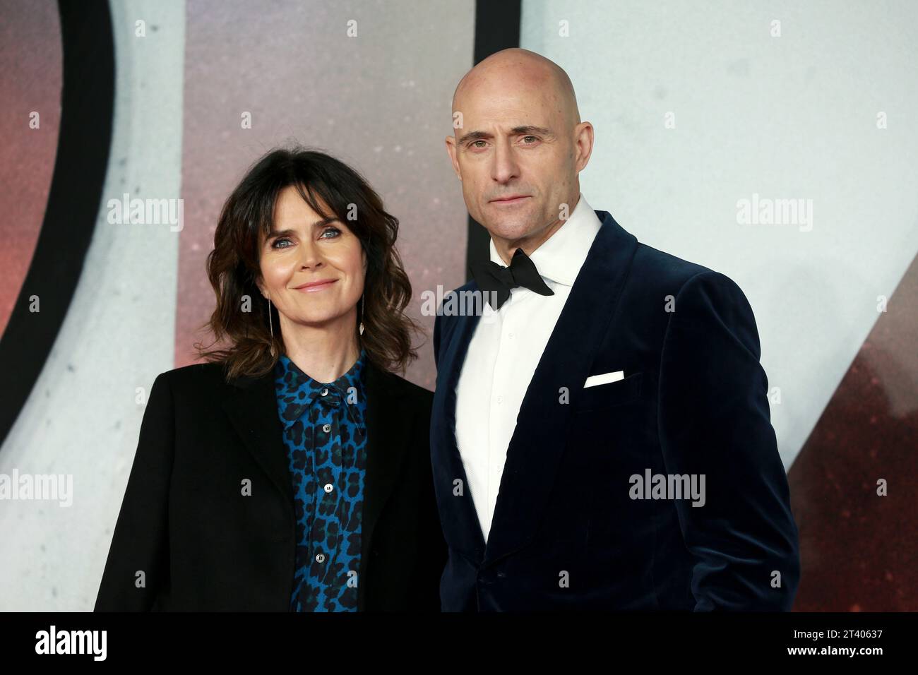Mark Strong and Liza Marshall attend the "1917" World Premiere and ...