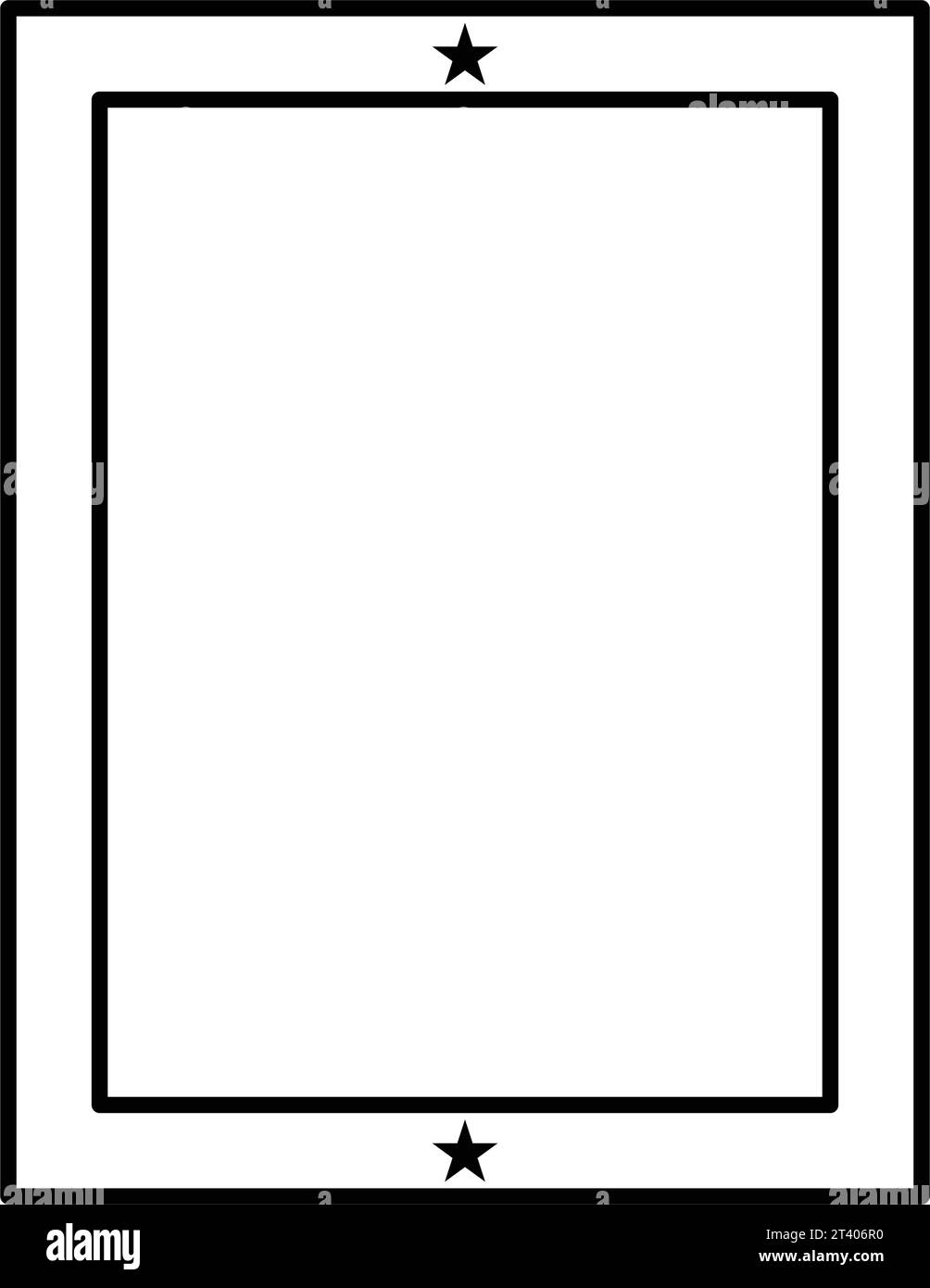 Star frame border vertical abstract outline shape icon for decorative ...