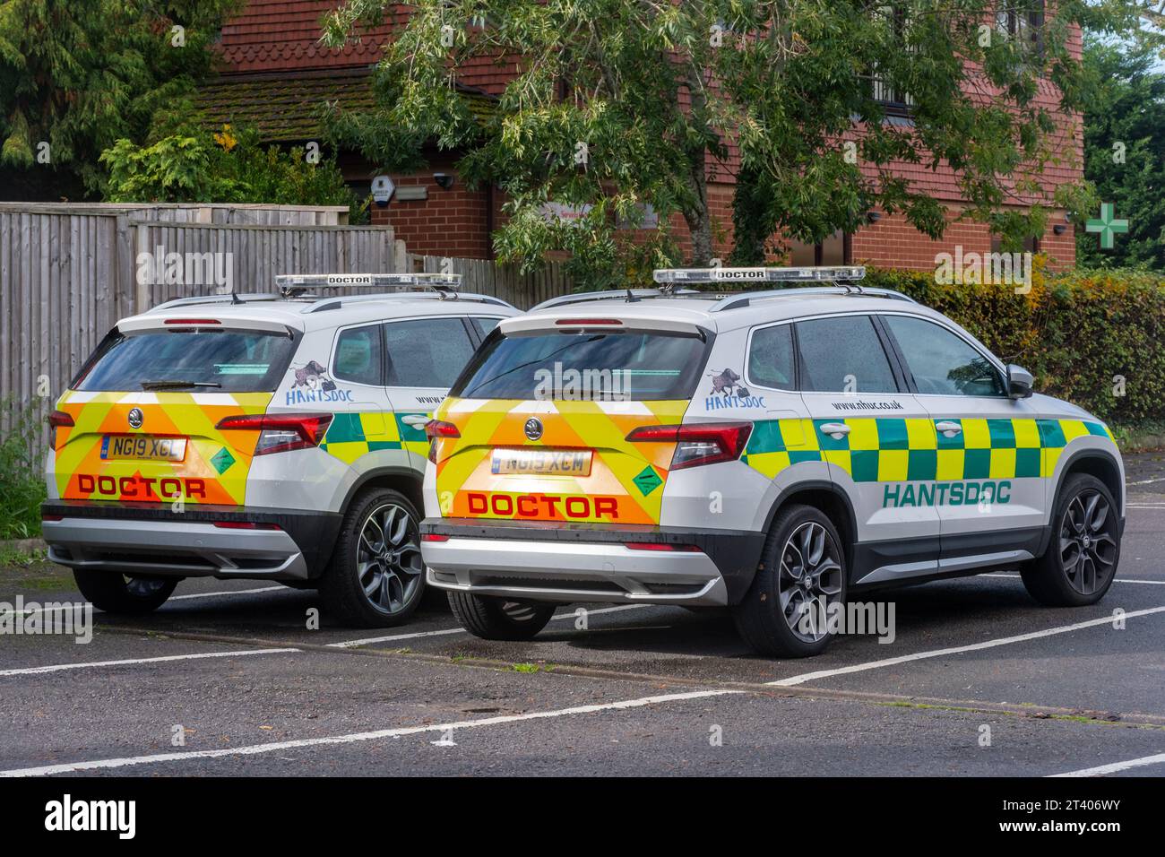 Hantsdoc (Hants Doc) cars used by doctors, Hampshire, England, UK Stock ...