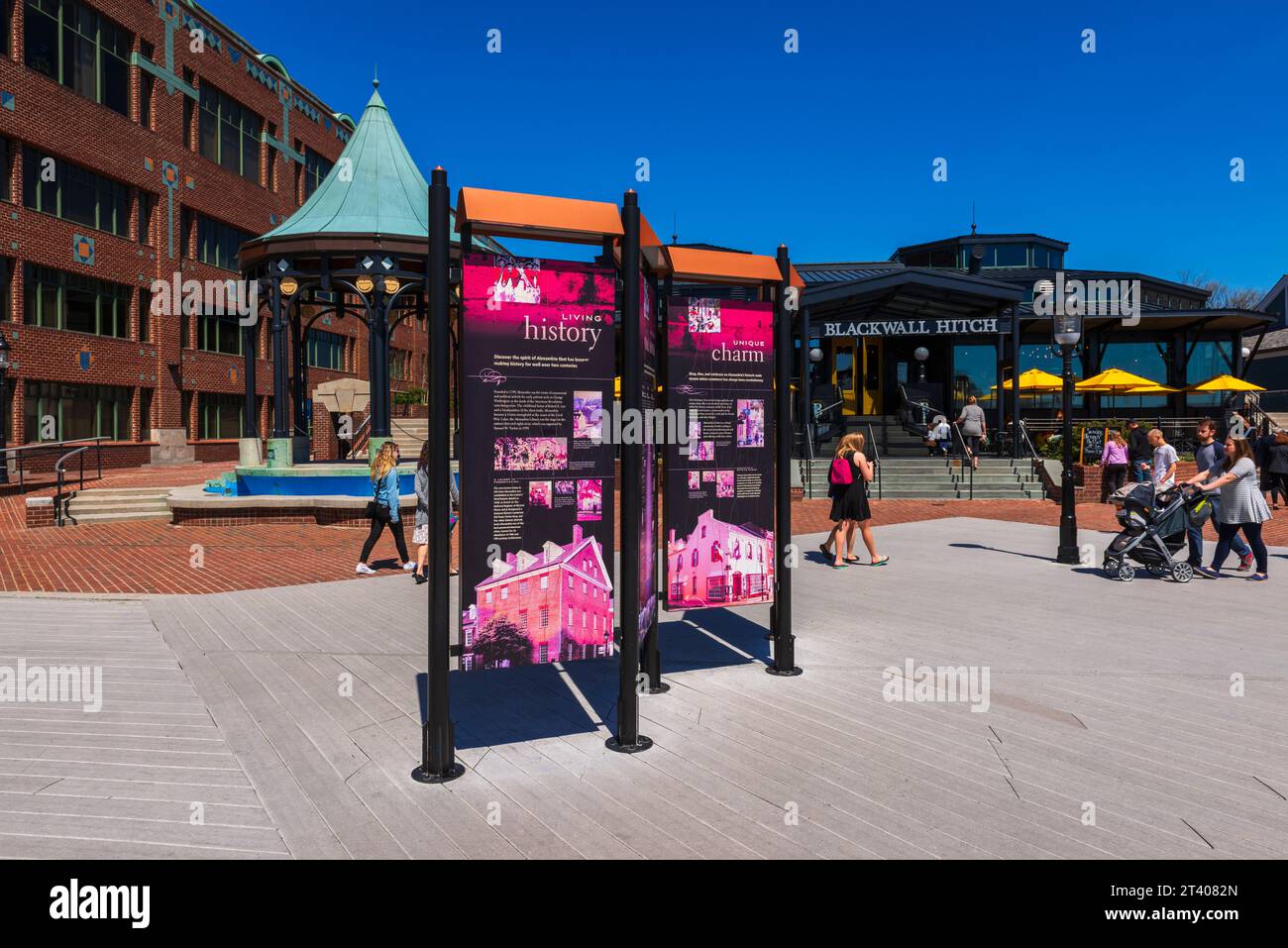 Downtown historic district interpretive signs, Alexandria, Virginia USA ...