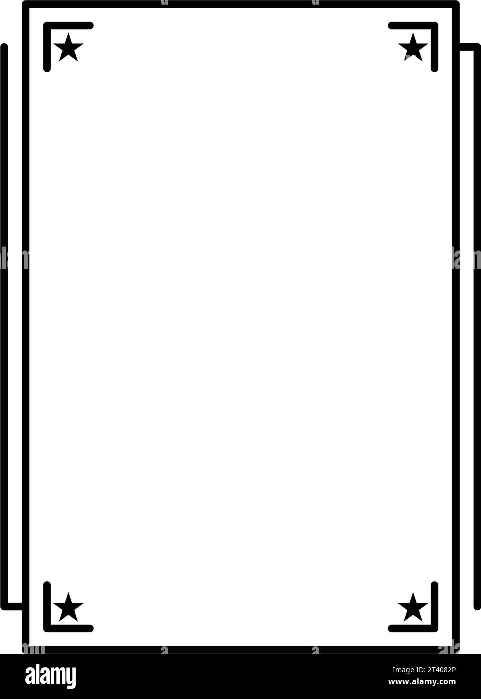 Star frame border vertical abstract outline shape icon for decorative ...