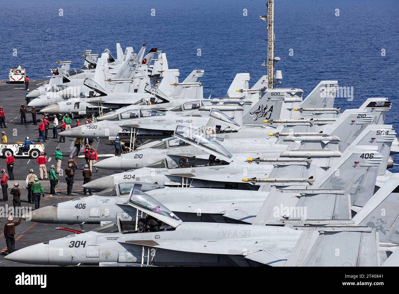 Mediterranean Sea. 13th Oct, 2023. F/A-18 Super Hornets, attached ...