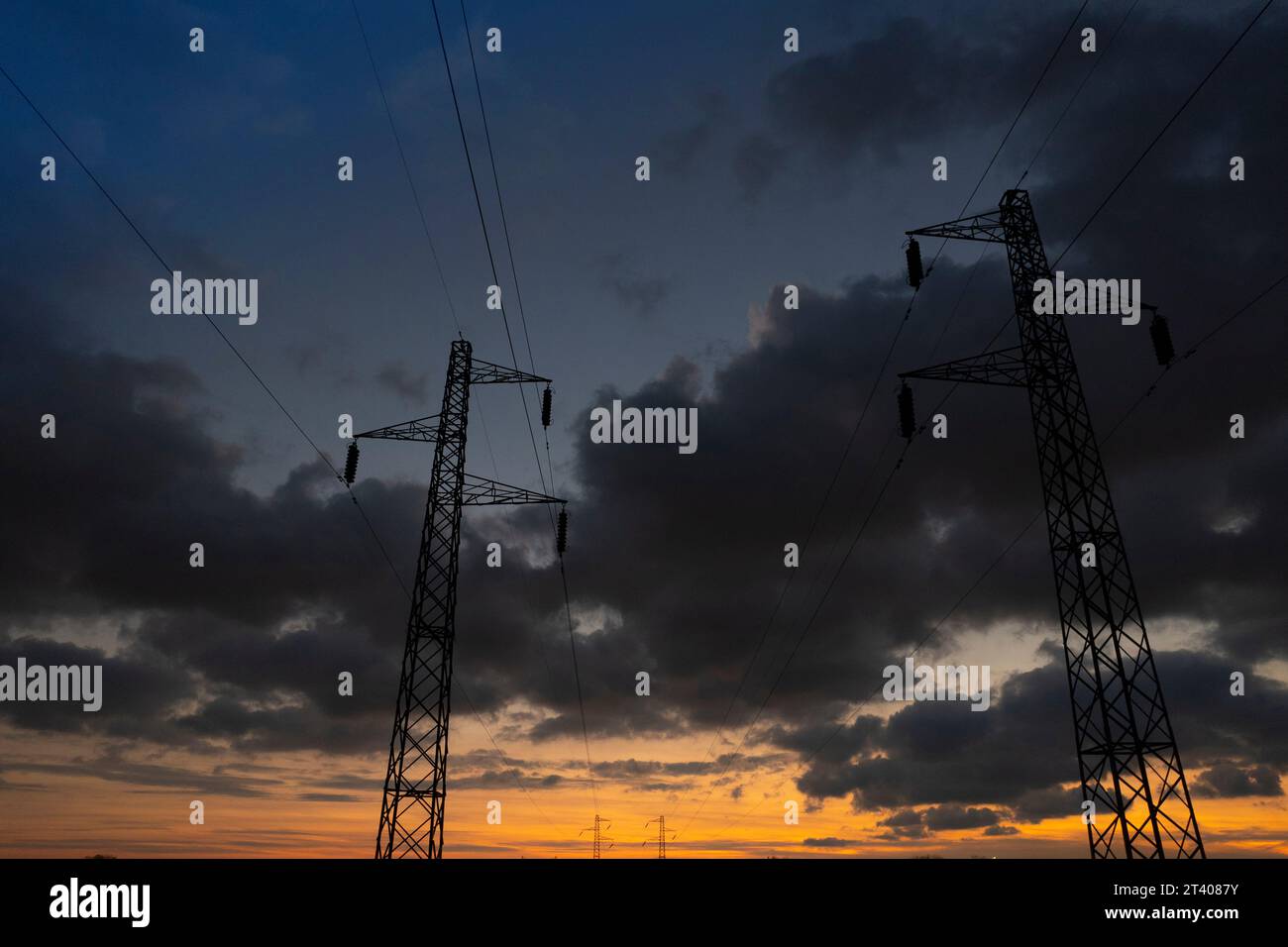 Photographic documentation of metal pylons for the transport of ...