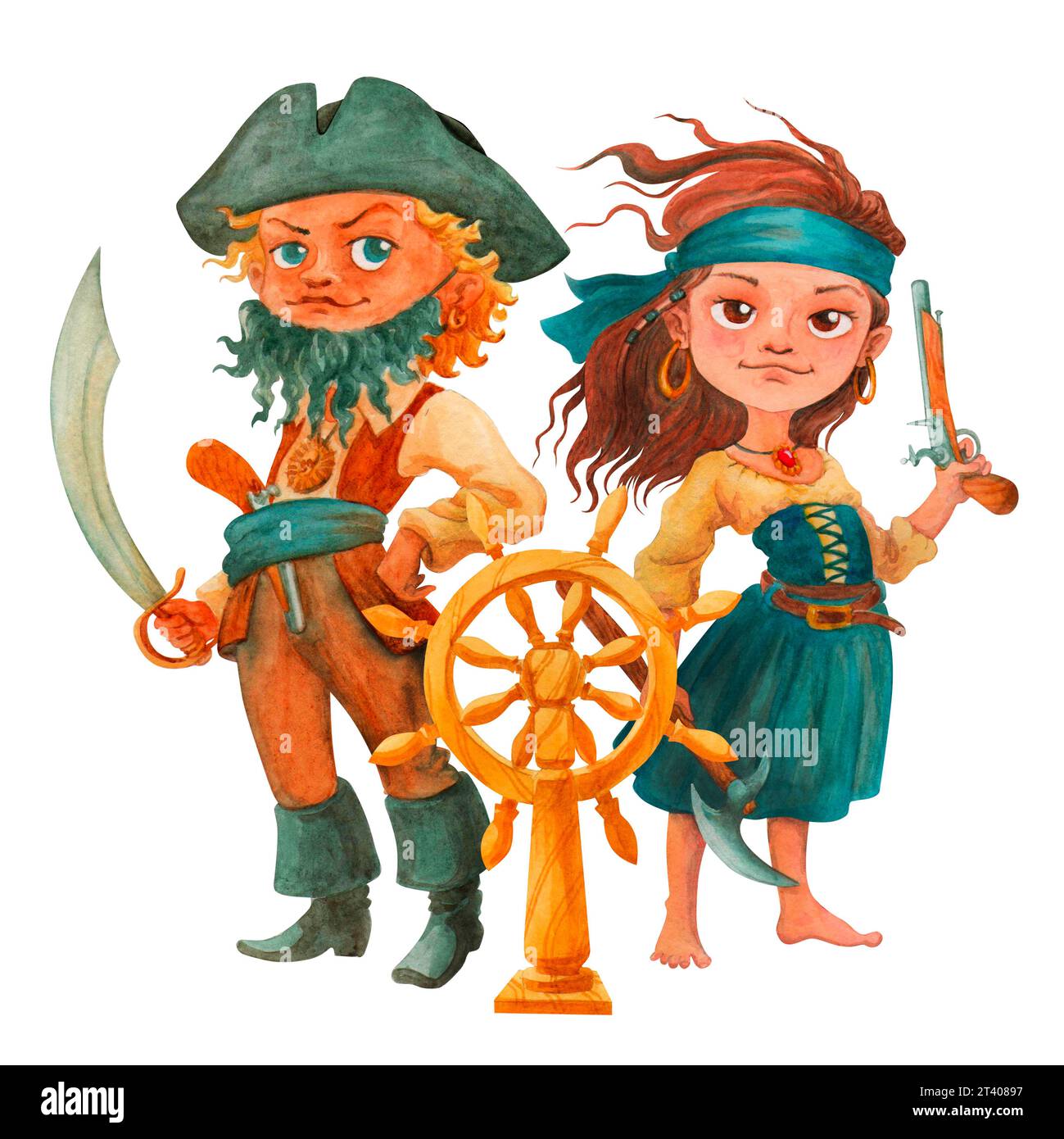 Little Girl Pirate Art