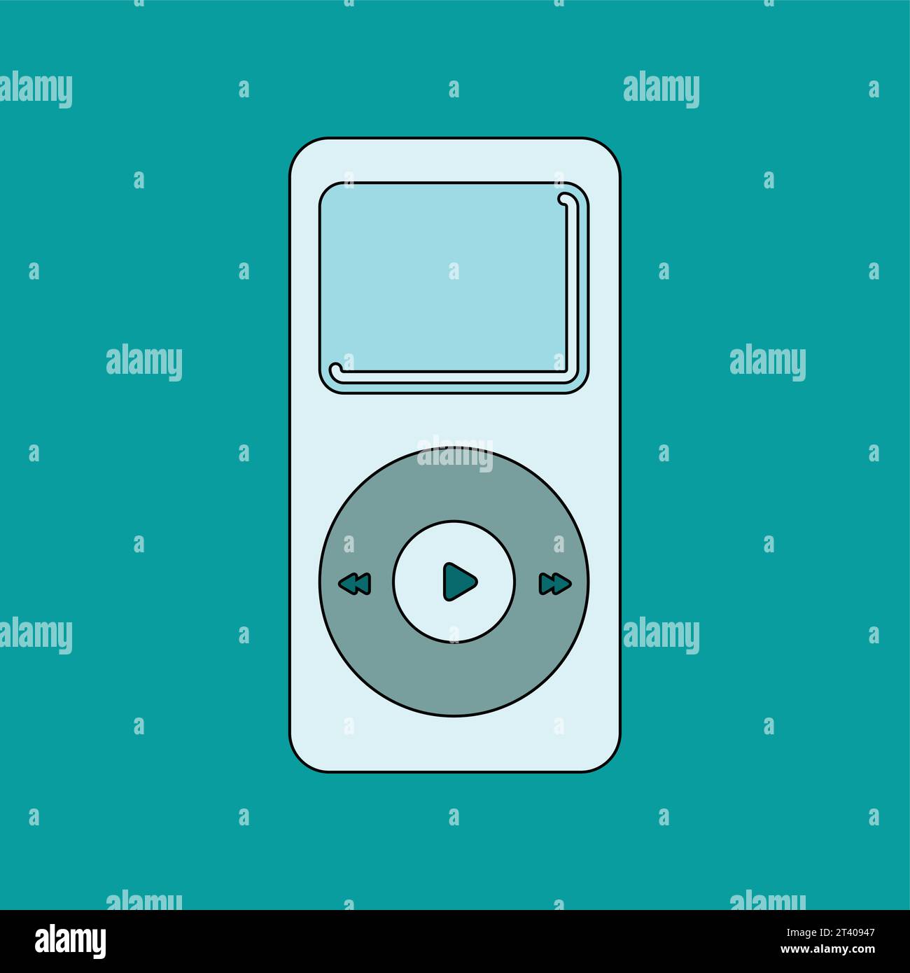 Flat icon on background music player Royalty Free Vector Stock Vector ...