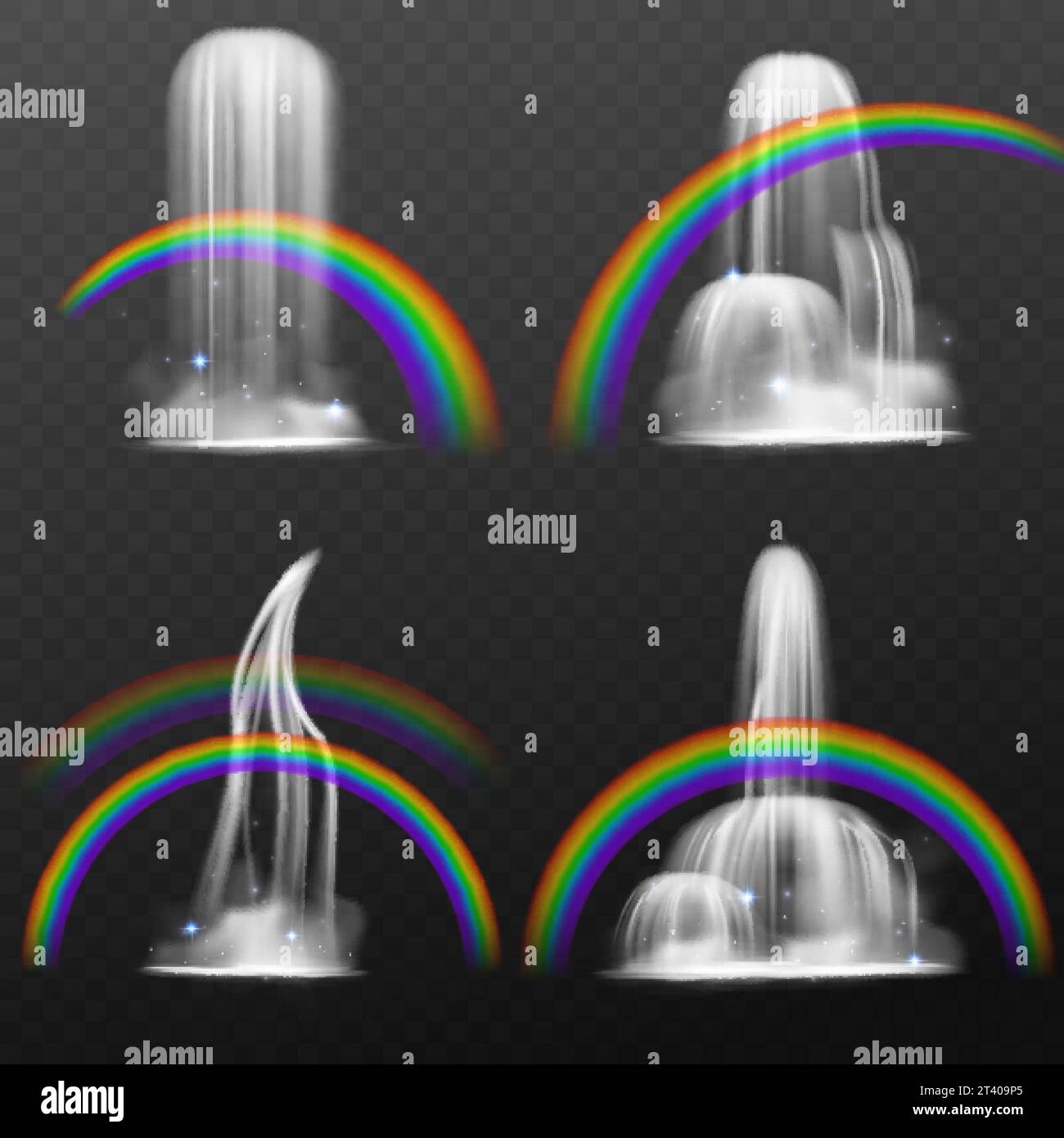 Rainbow fountain Stock Vector Images - Alamy