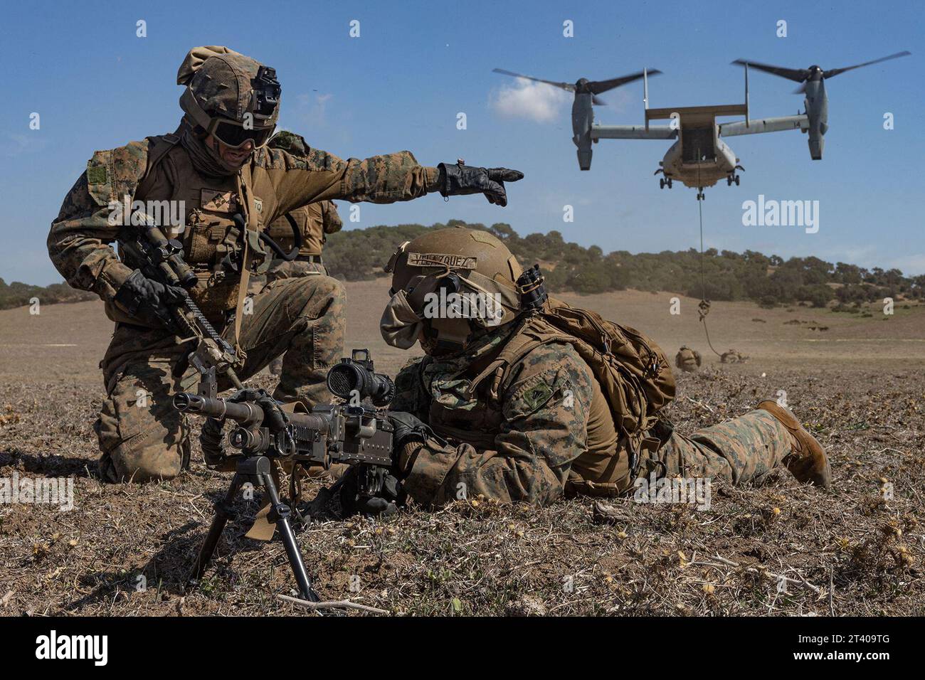October 5, 2023 - Sierra del Retin, Spain - U.S. Marines with Combined ...