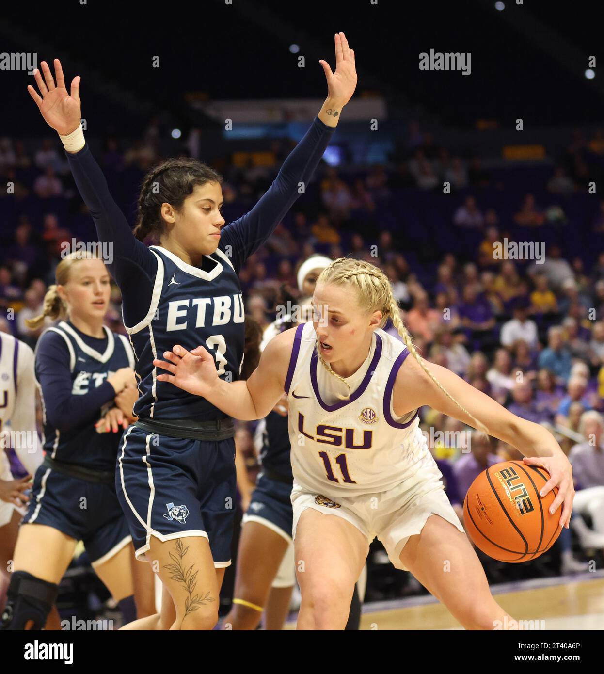 Baton Rouge, USA. 26th Oct, 2023. LSU Lady Tigers guard Hailey Van Lith ...