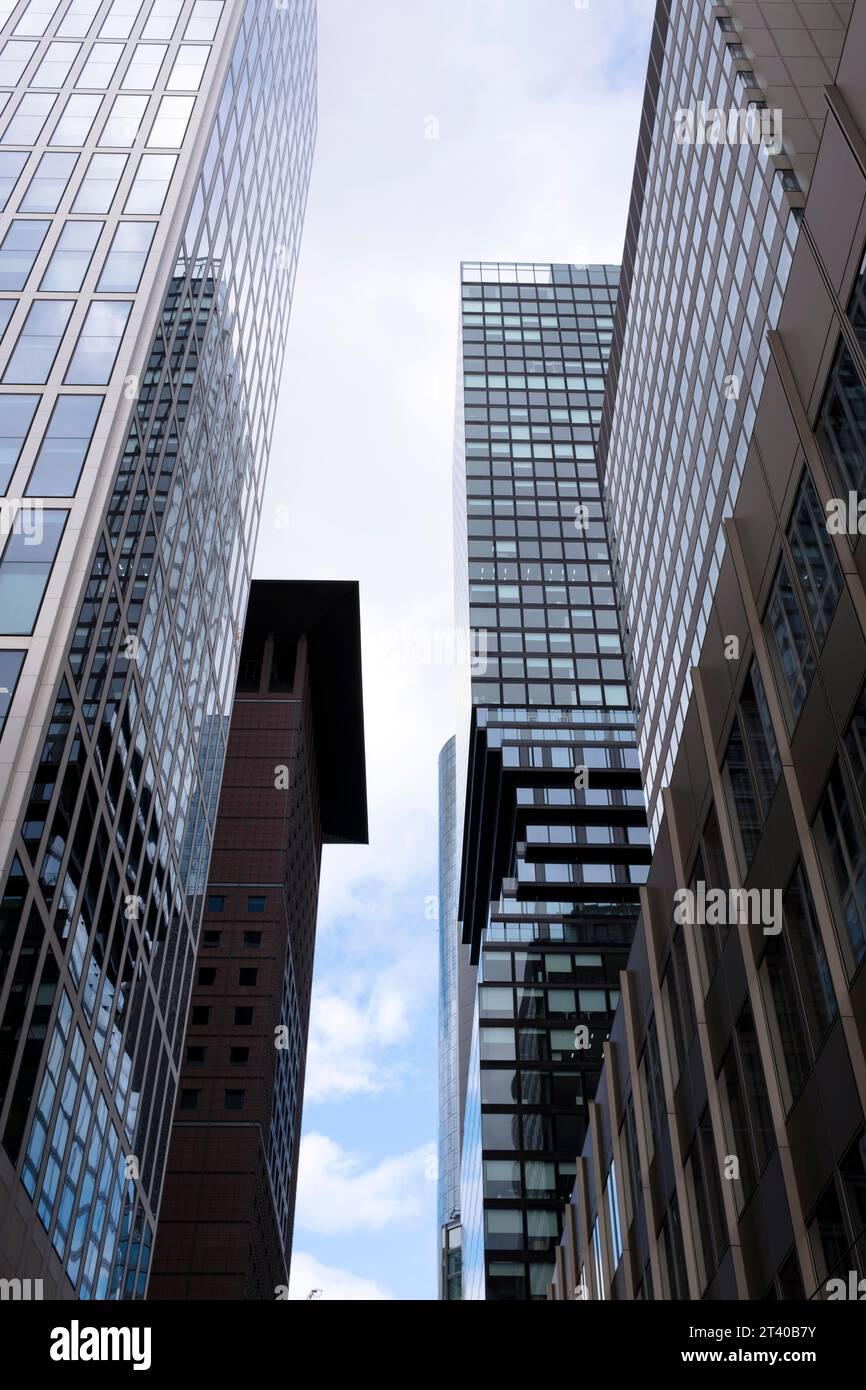 Taunusturm, Omniturm and Japan Center skyscrapers in Frankfurt am Main ...