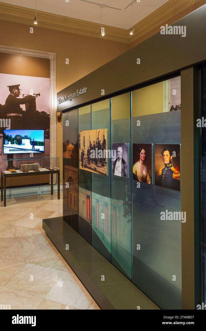 Interpretive display at Arlington National Cemetery, Arlington ...