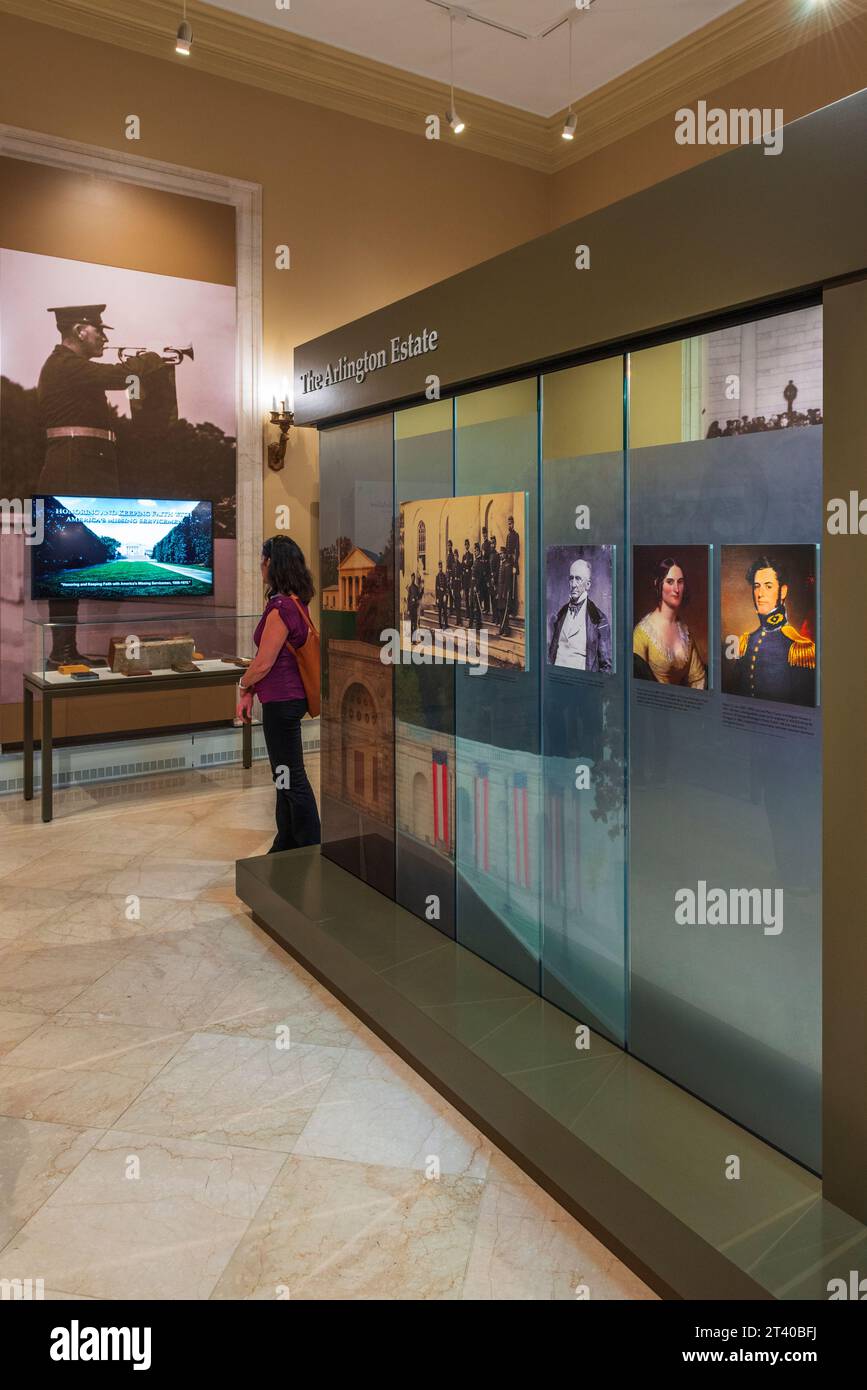 Interpretive display at Arlington National Cemetery, Arlington ...